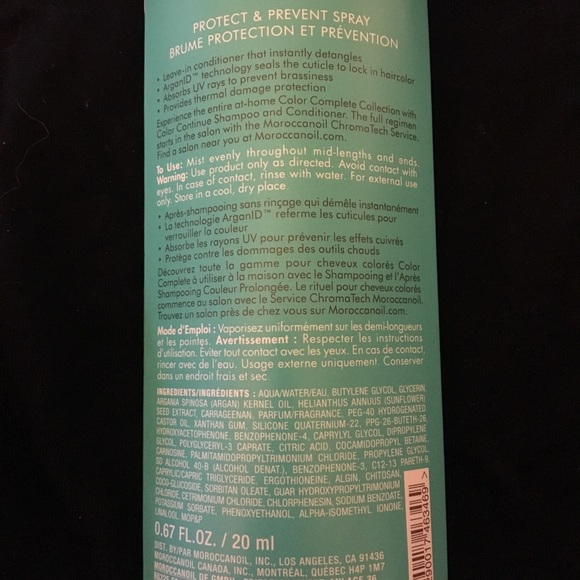 Moroccanoil | Makeup | Moroccan Oil Protect Prevent Spray | Poshmark